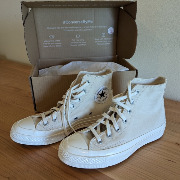 Converse | Shoes | Custom Ivory Converse | Poshmark